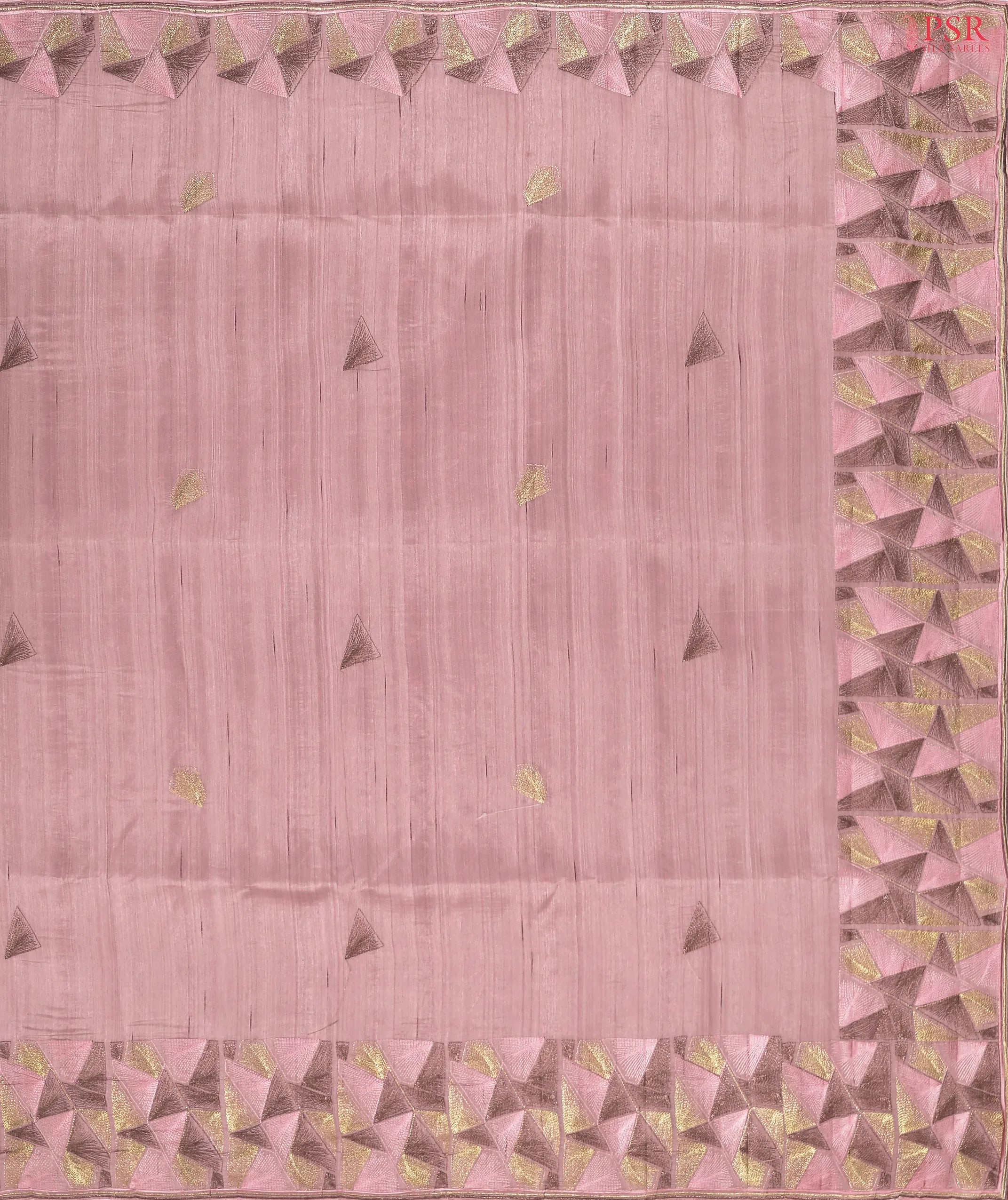 Puce Pink Kosa Embroidery Saree – PSR Silks
