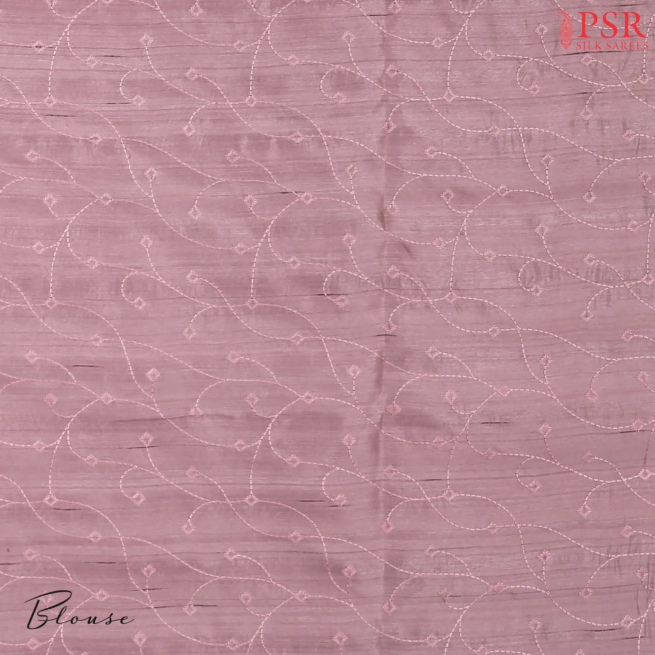 Puce Pink Kosa Embroidery Saree – PSR Silks