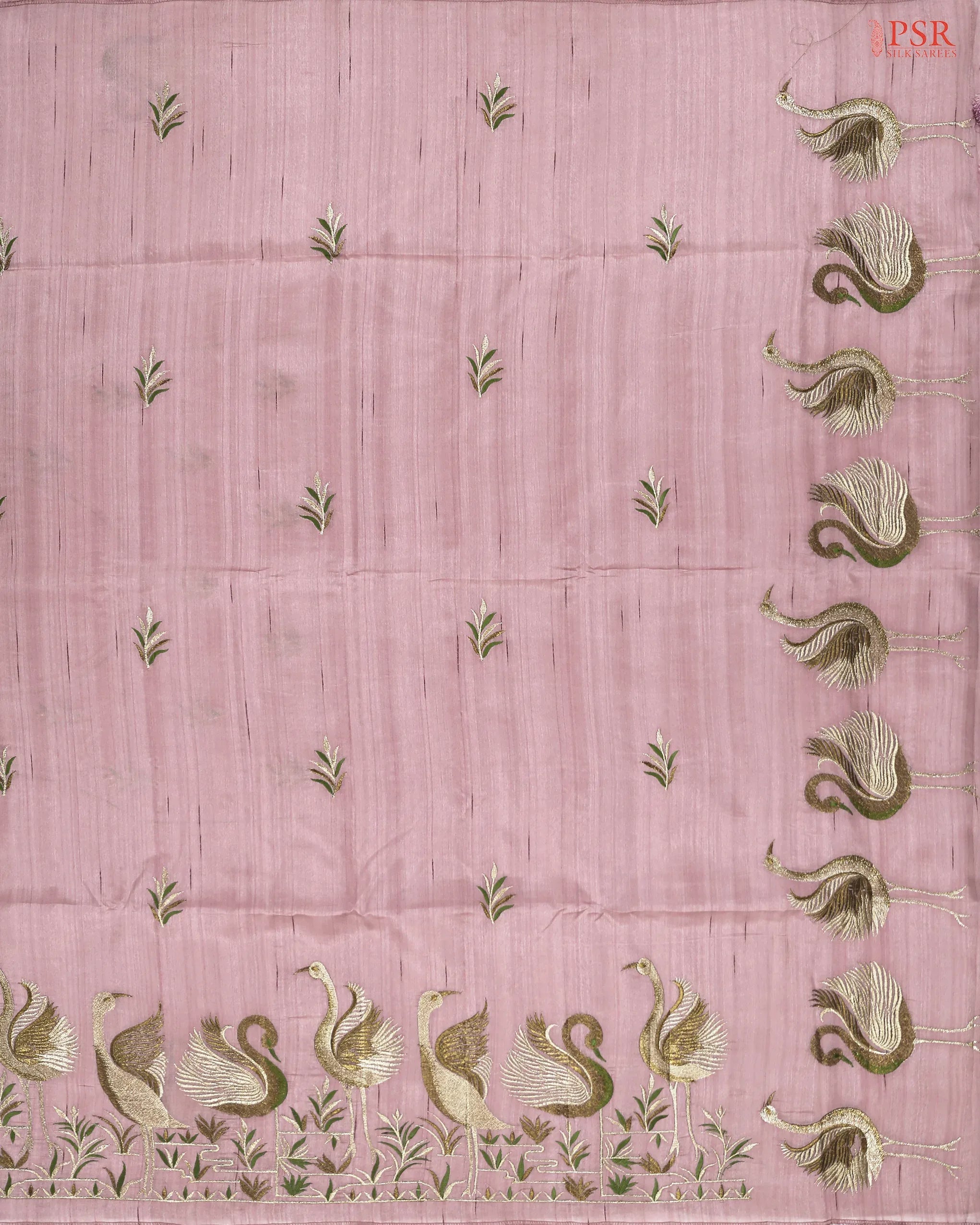 Puce Pink Kosa Embroidery Saree – PSR Silks