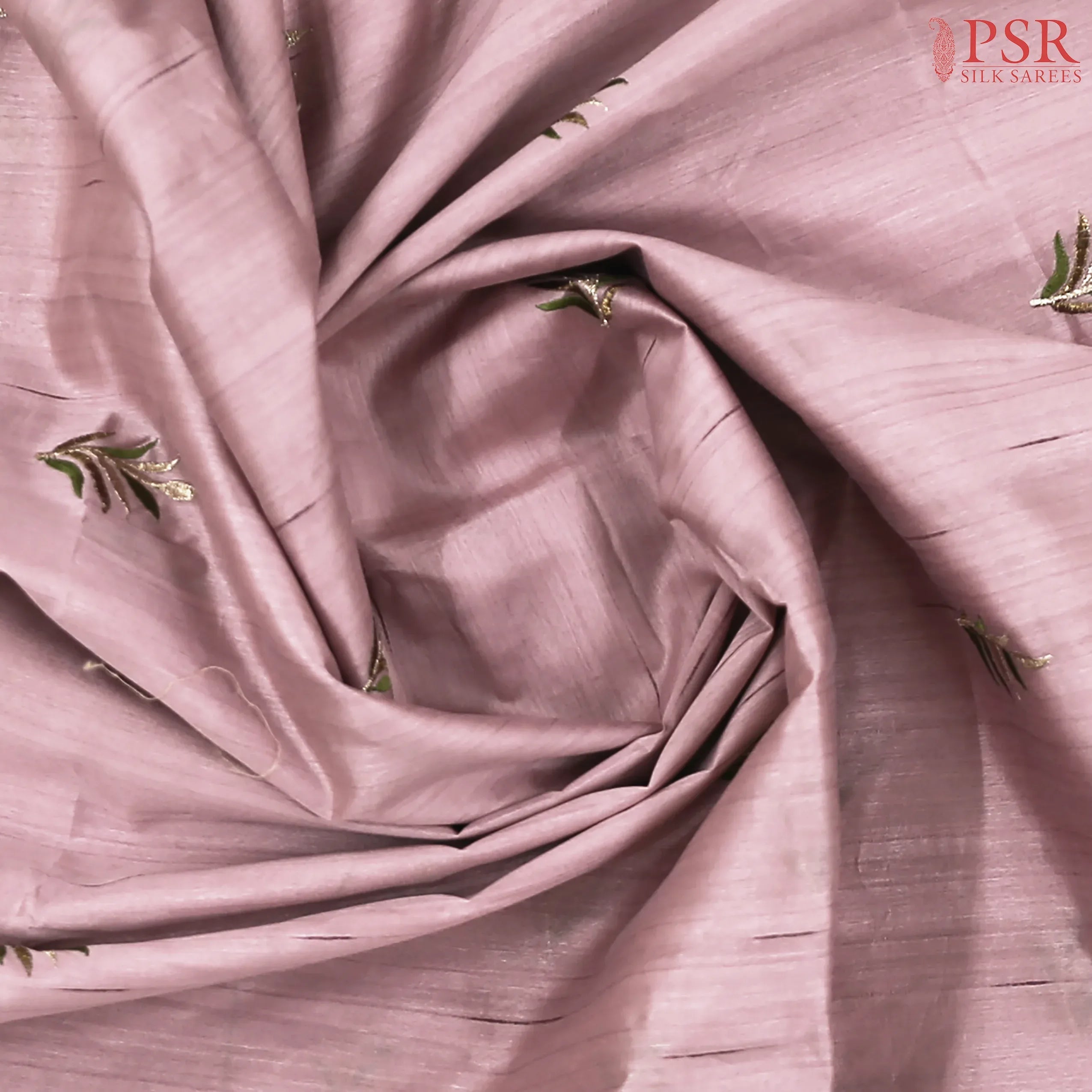 Puce Pink Kosa Embroidery Saree – PSR Silks