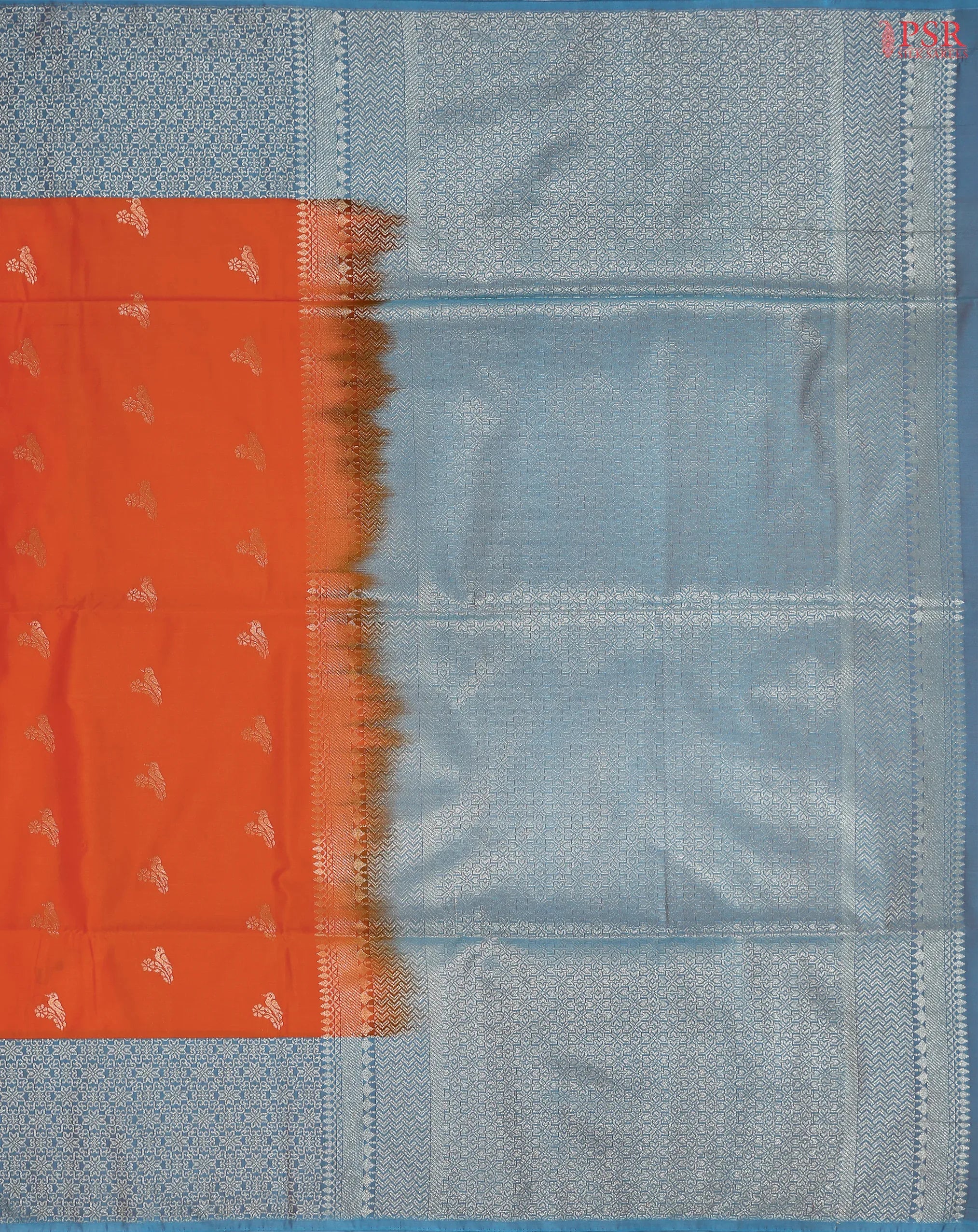 Saffron Soft Art Silk Saree – PSR Silks